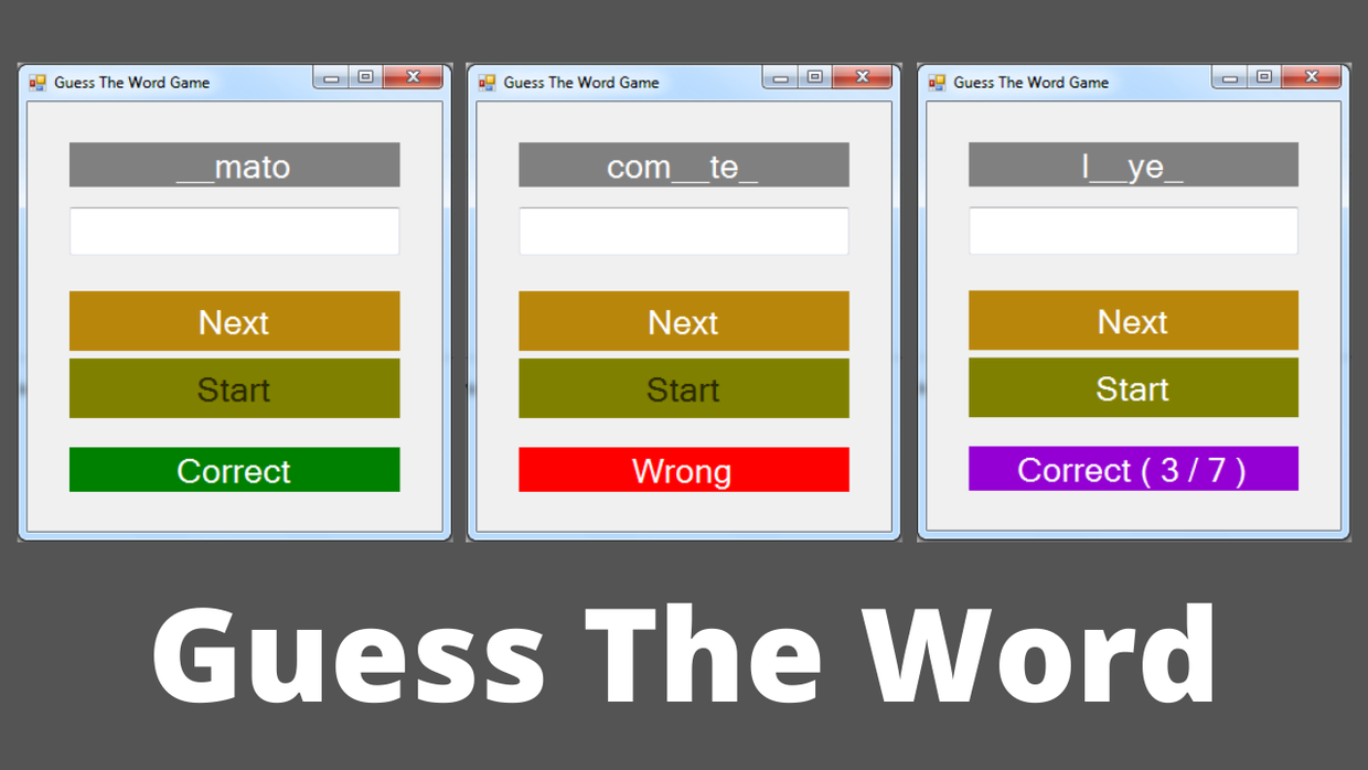 VB.Net Guess The Word Game - 1BestCsharp