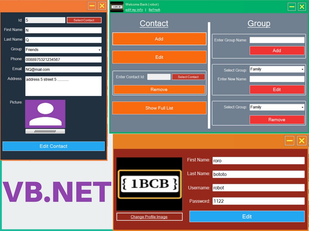 VB.Net Contact Management System Source Code - 1BestCsharp
