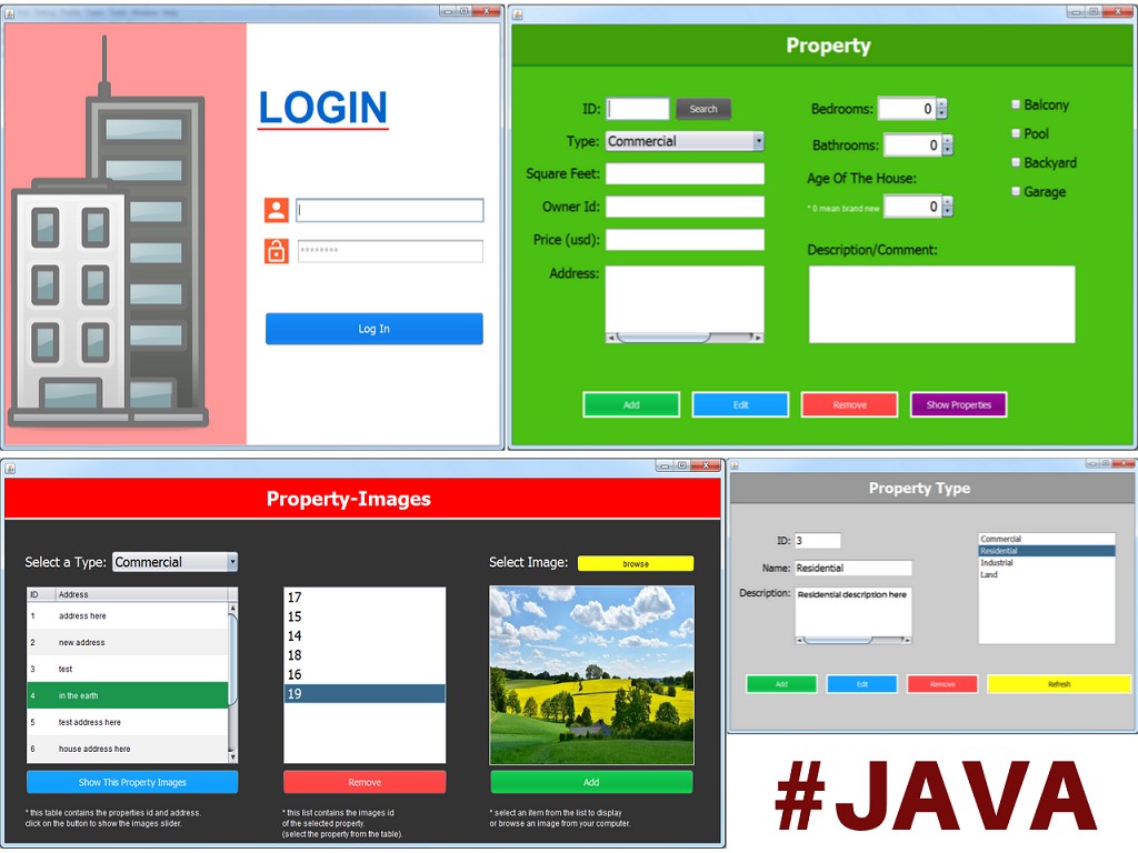 Java Real Estate Management System - 1BestCsharp