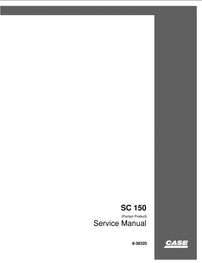 Poclain SC150, SC150K, SC150L (Poclain Product) Crawle - MYServiceManuals