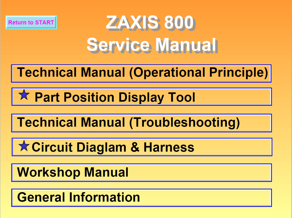 Hitachi ZAXIS 800 ZAXIS 850H Hydraulic Excavator Techn - MYServiceManuals