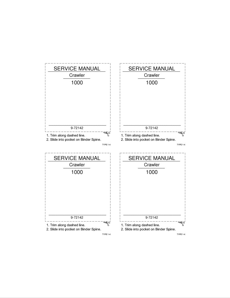 Case Terratrac 1000D Crawler Dozer/Crawler Tractor Ser - MYServiceManuals