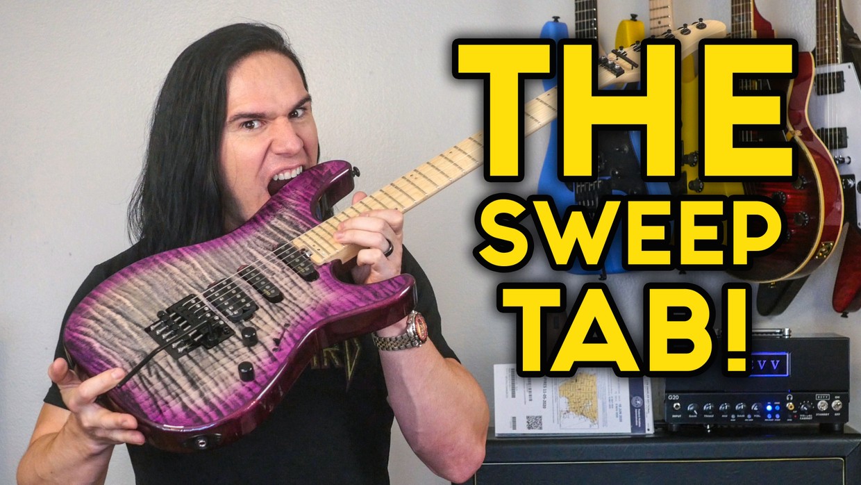 5 String A Minor SWEEP PICKING TAB - Guitar MAX - Instructional ...