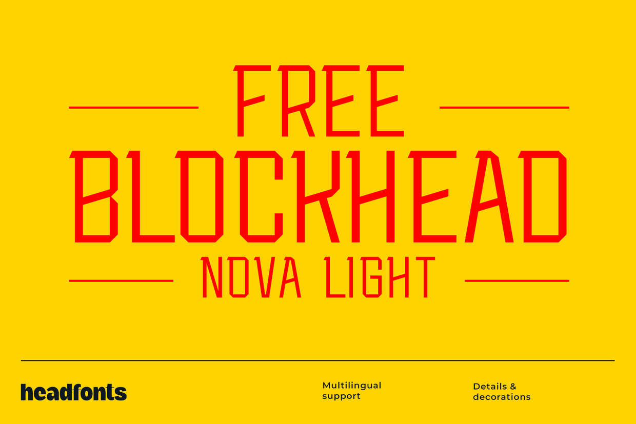 FREE Blockhead Nova Sports Font - Headfonts