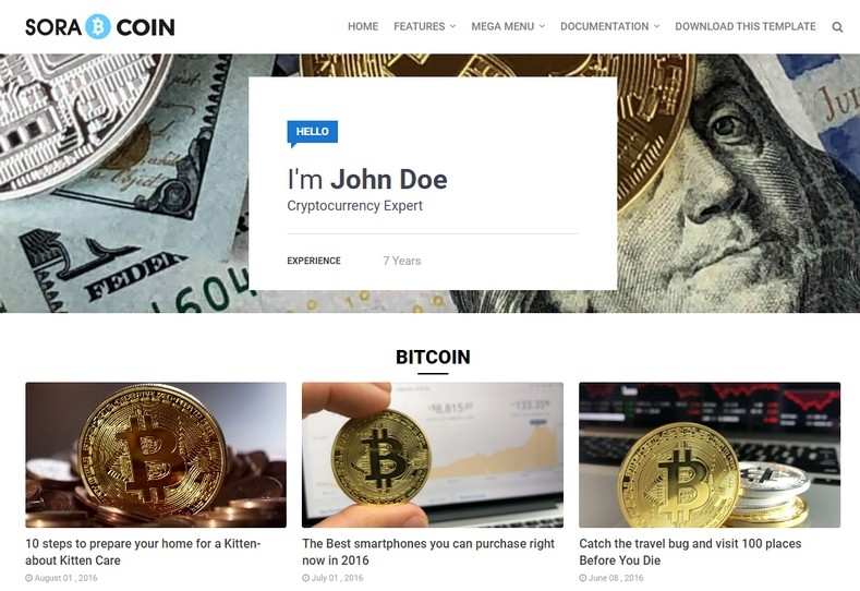 Sora Coin Blogger Template Extended Version - SoraTemplates