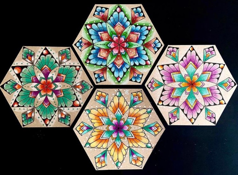 Peaceful Tangle Star, a Zentangle-Inspired Class - Tangled Yogi