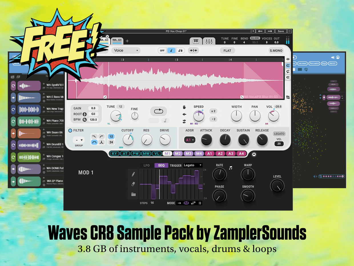 Waves CR8 Sample Pack - 3.8 GB of instruments, vocals, - ZamplerSounds