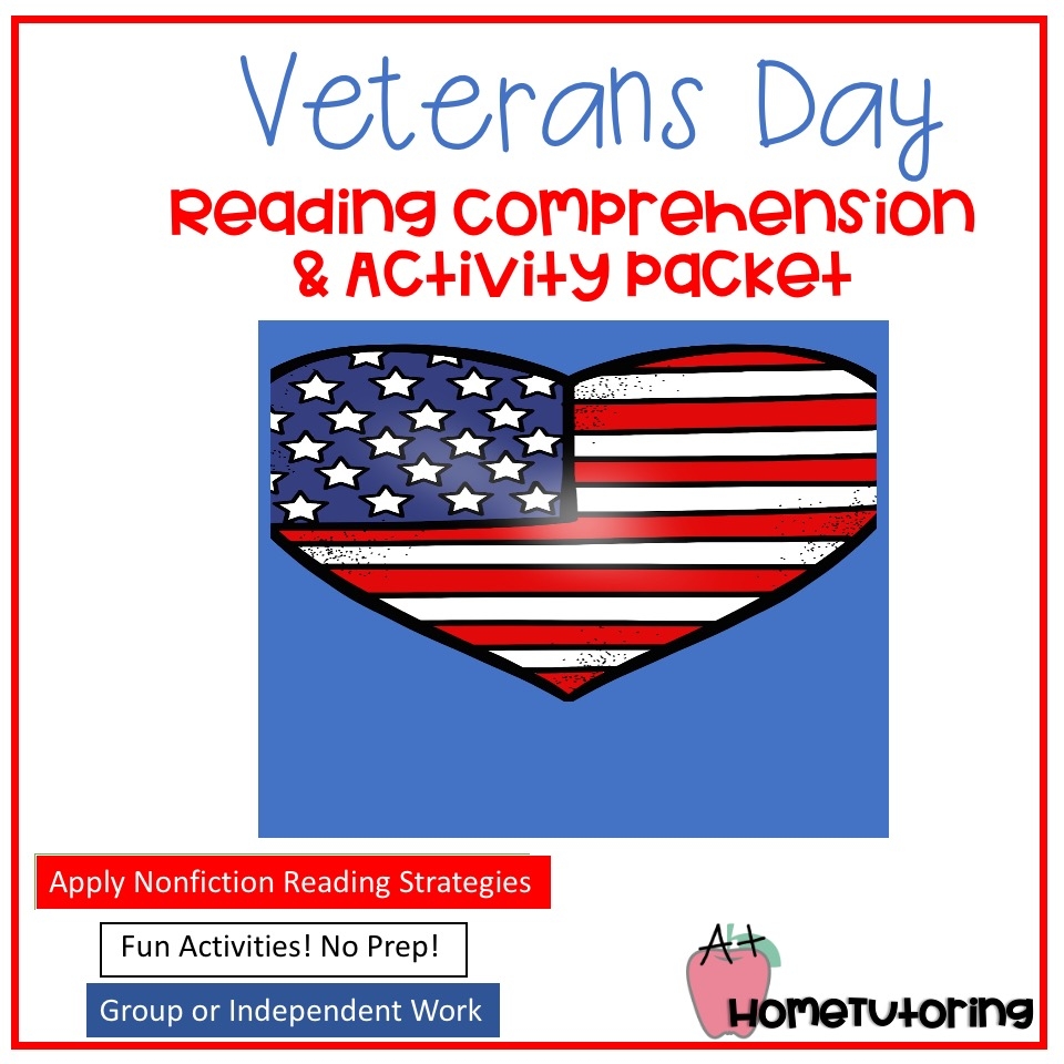 Veterans Day Reading Comprehension & Activities Packet - Faith in Literacy