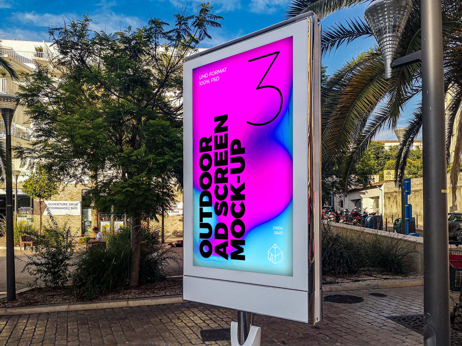 4 Outdoor Advertising Screen Mock-Ups Bundle - Graphic Shelter