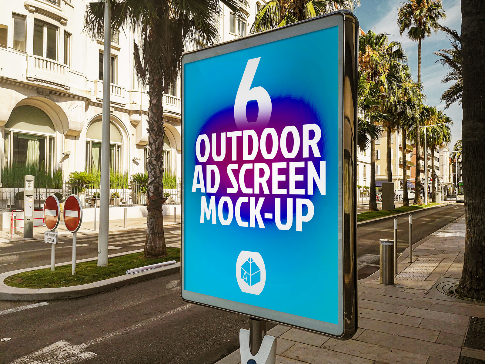 Free Outdoor Advertising Screen Mock-Up 3 v1 - Graphic Shelter