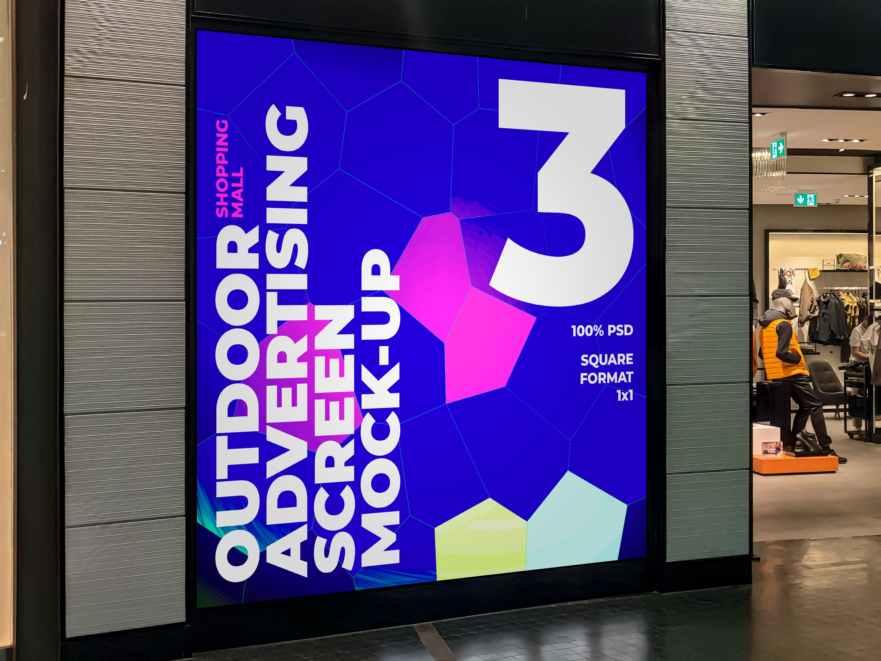 Free Outdoor Citylight Advertising Screen Mock-Up 5 v8 - Graphic Shelter