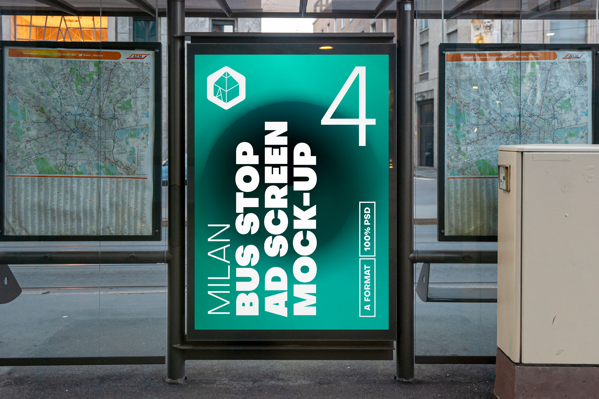 Bus Stop Ad Mock-Ups - Graphic Shelter