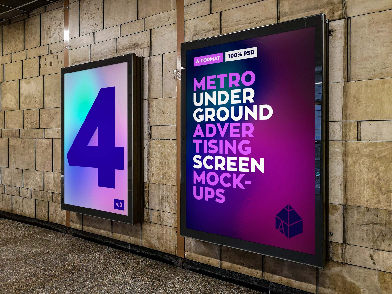 Airport Ad Screen Mock-Ups 12 v3 - Graphic Shelter
