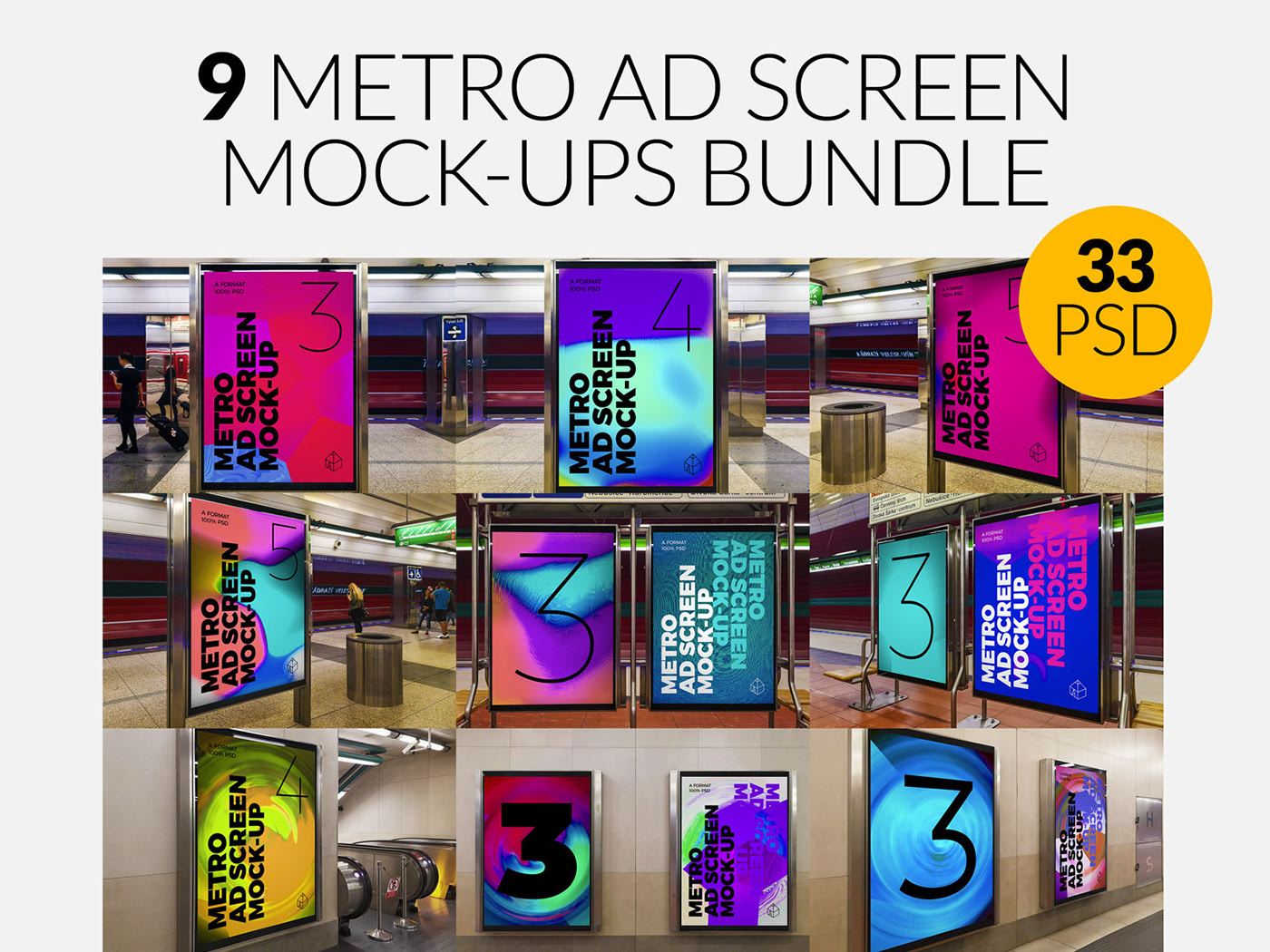 Free Outdoor Citylight Advertising Screen Mock-Up 3 v2 - Graphic Shelter