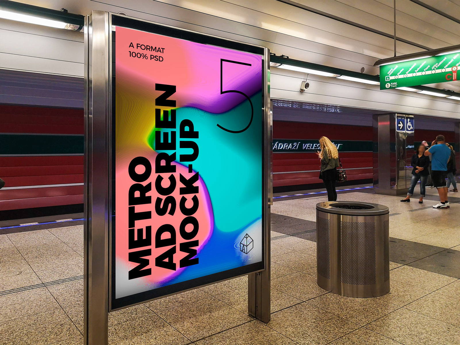 Subway Metro Ad Screen Mock-Ups - Graphic Shelter