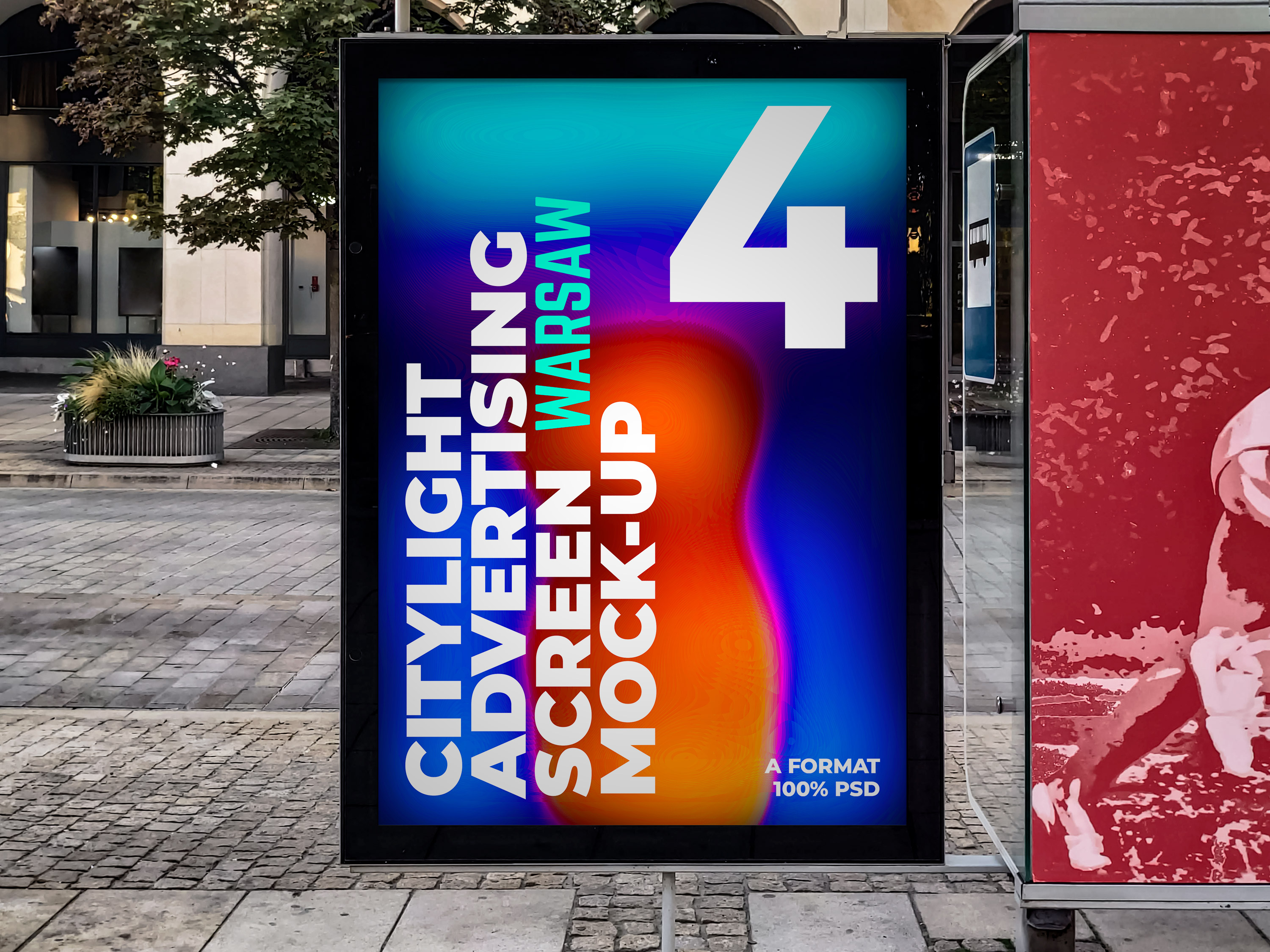 Warsaw Outdoor Citylight Advertising Screen Mock-Up 5 - Graphic Shelter