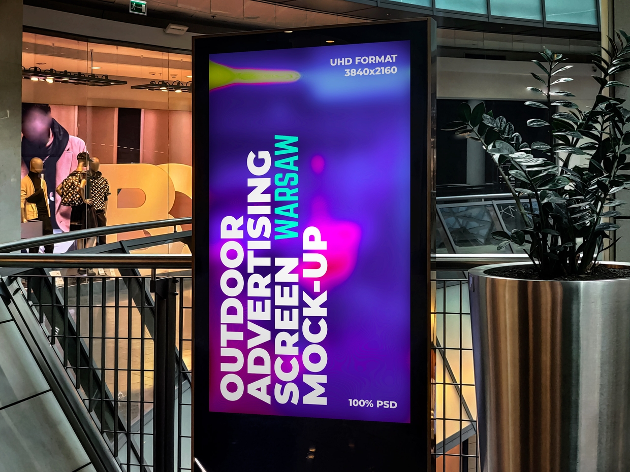 Free Outdoor Citylight Advertising Screen Mock-Up 5 v1 - Graphic Shelter