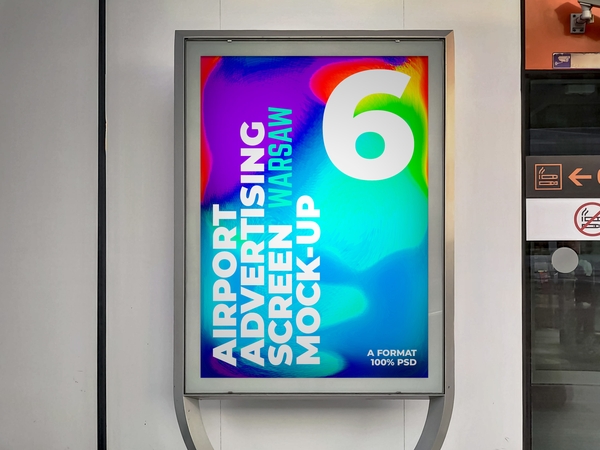 Airport Ad Screen Mock-Ups 12 v2 - Graphic Shelter