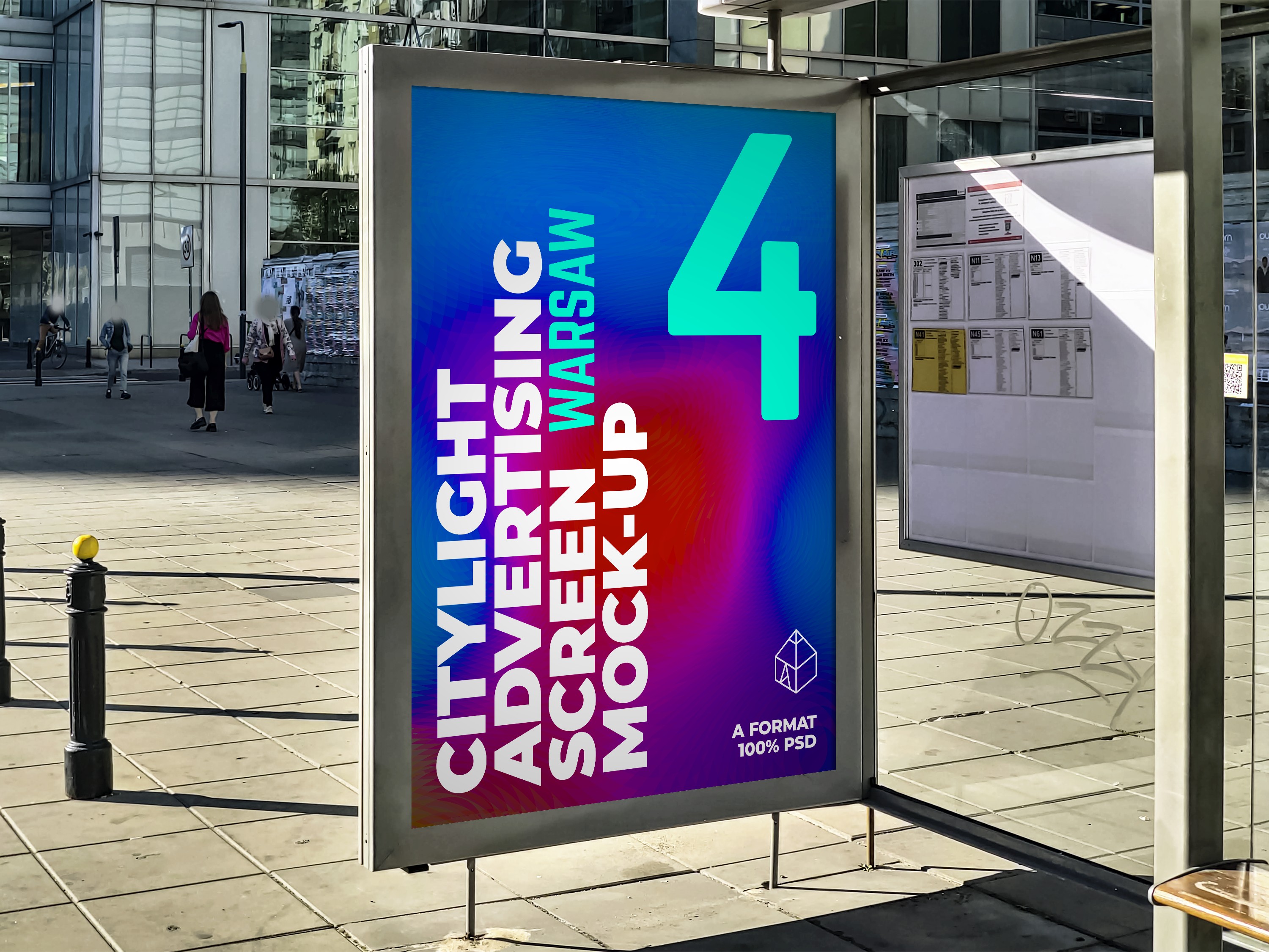 Free Outdoor Citylight Advertising Screen Mock-Up 8 v1 - Graphic Shelter