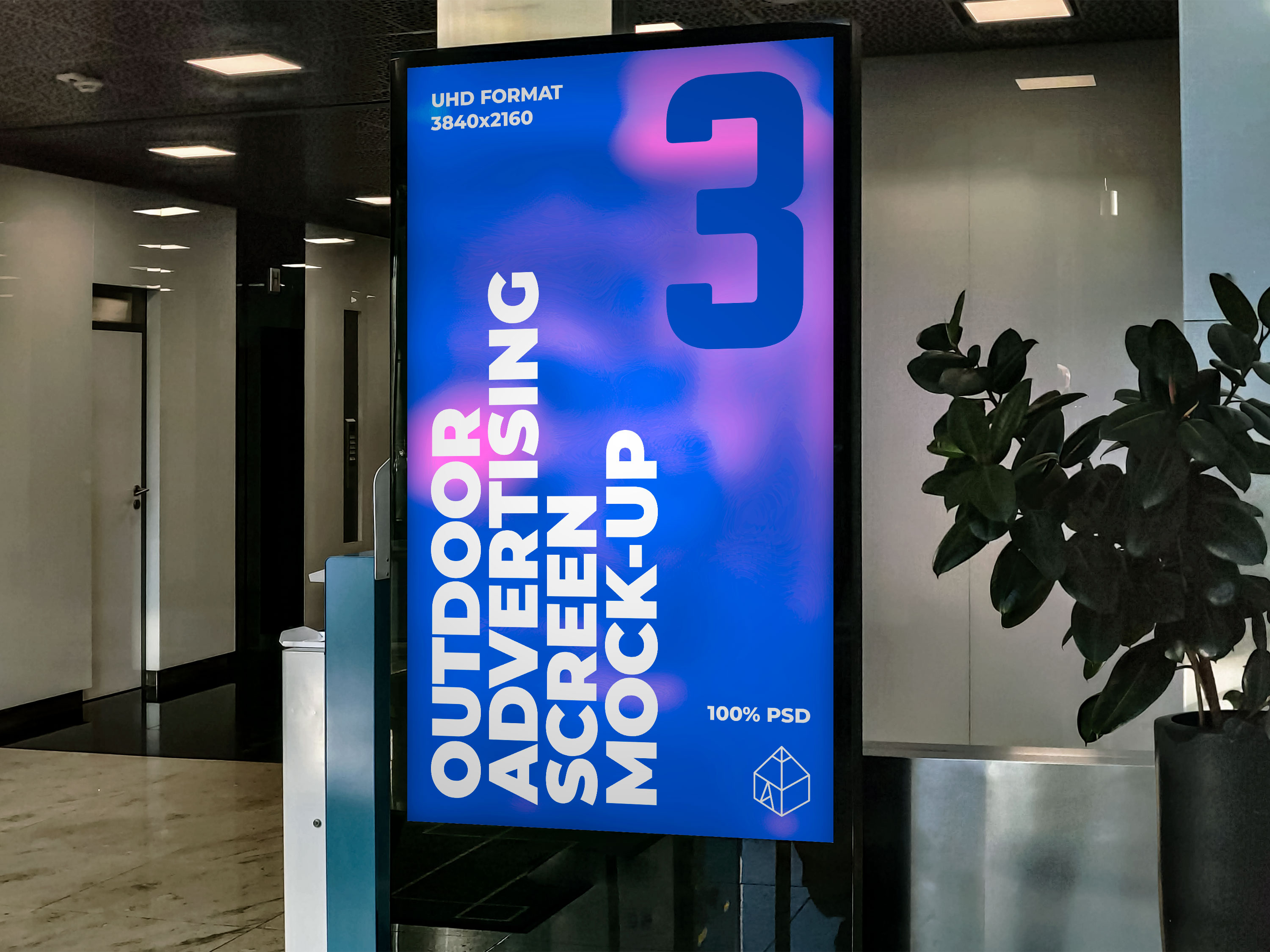 Free Outdoor Citylight Advertising Screen Mock-Up 8 v1 - Graphic Shelter