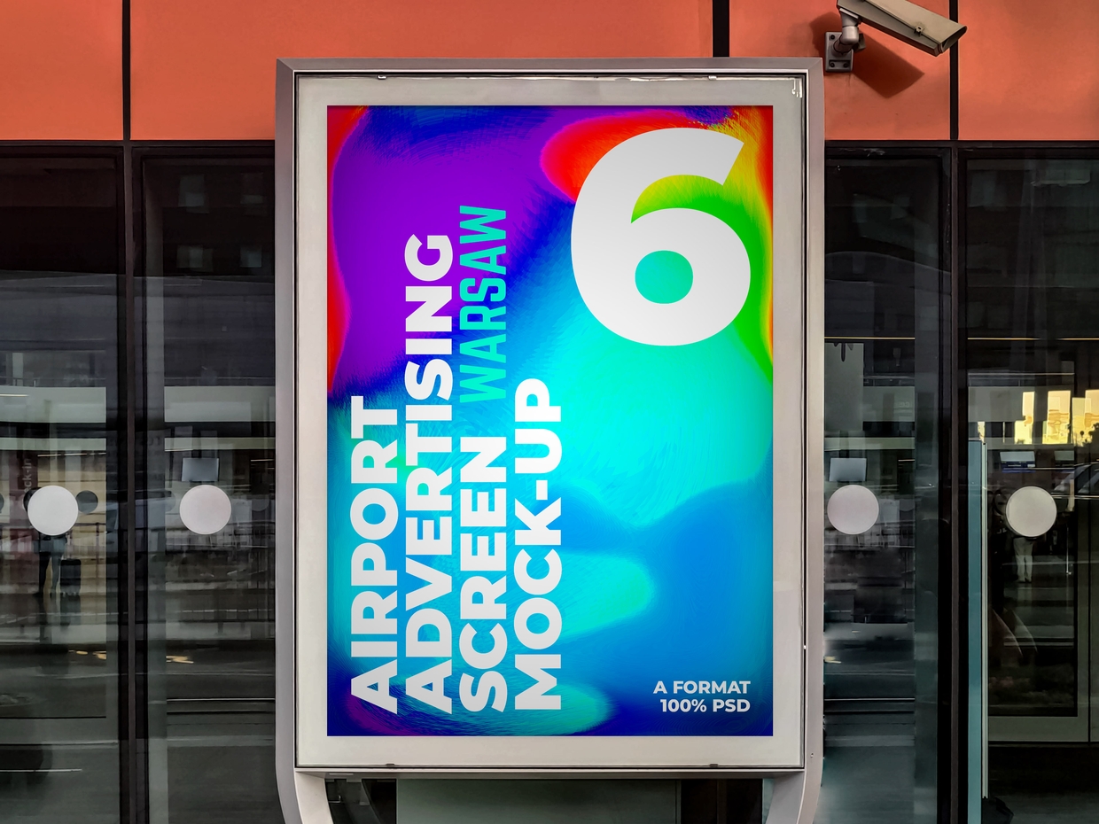 Airport Ad Screen Mock-Ups 12 v3 - Graphic Shelter