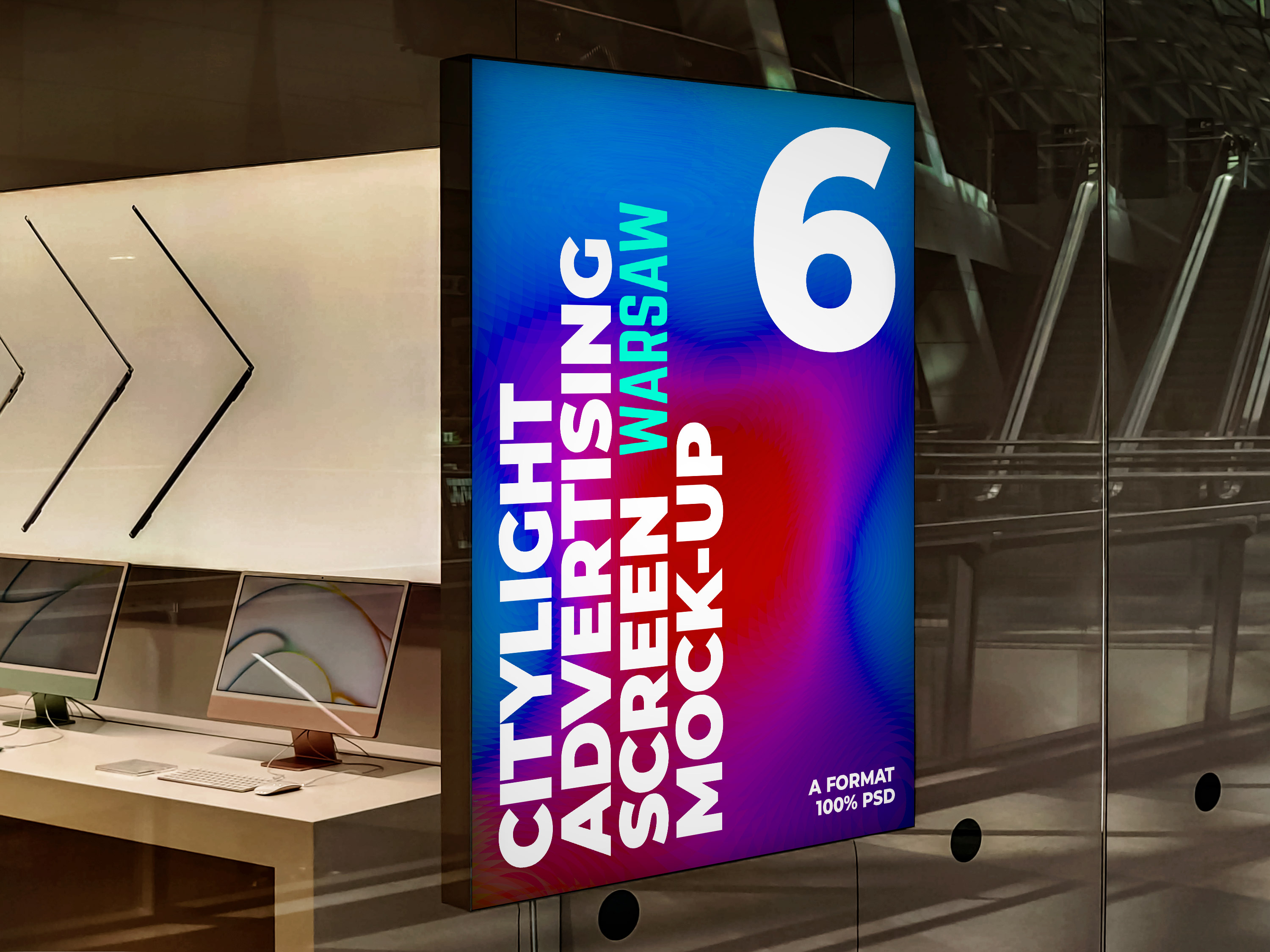 13 Warsaw Citylight Advertising Screen Mock-Ups Bundle - Graphic Shelter