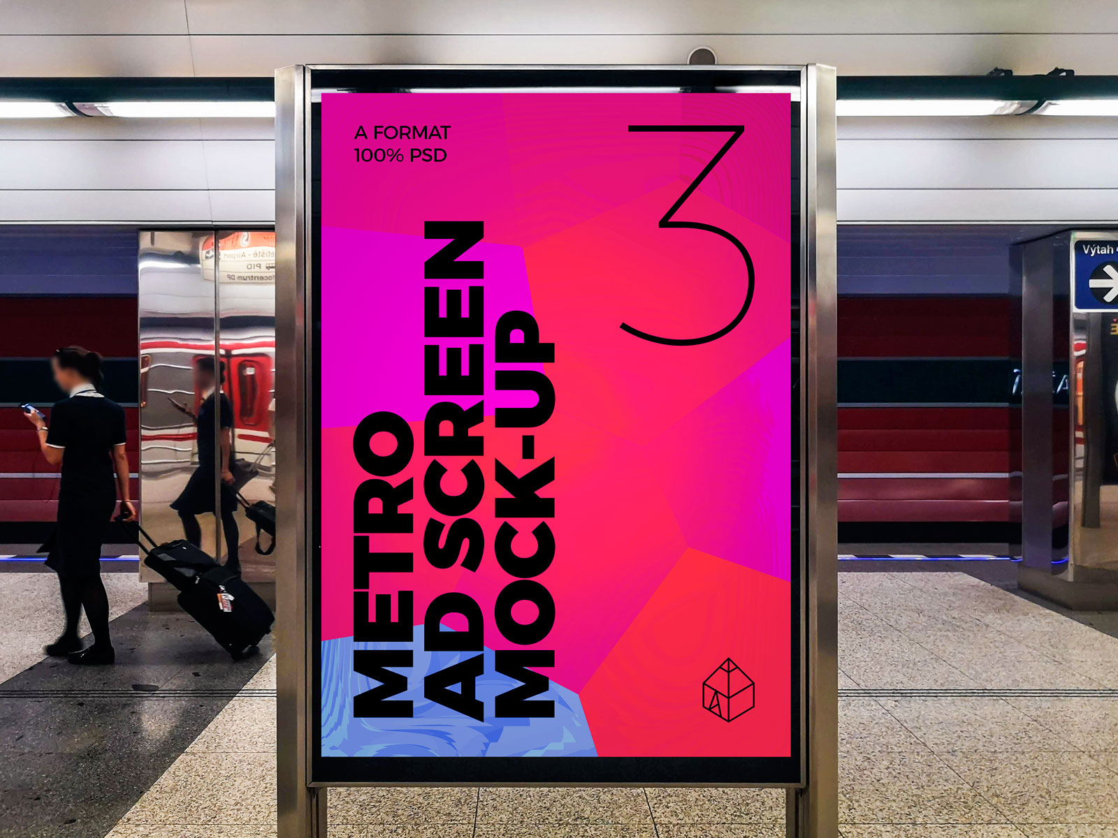 Rome Underground Advertising Screen Mock-Ups 3 - Graphic Shelter