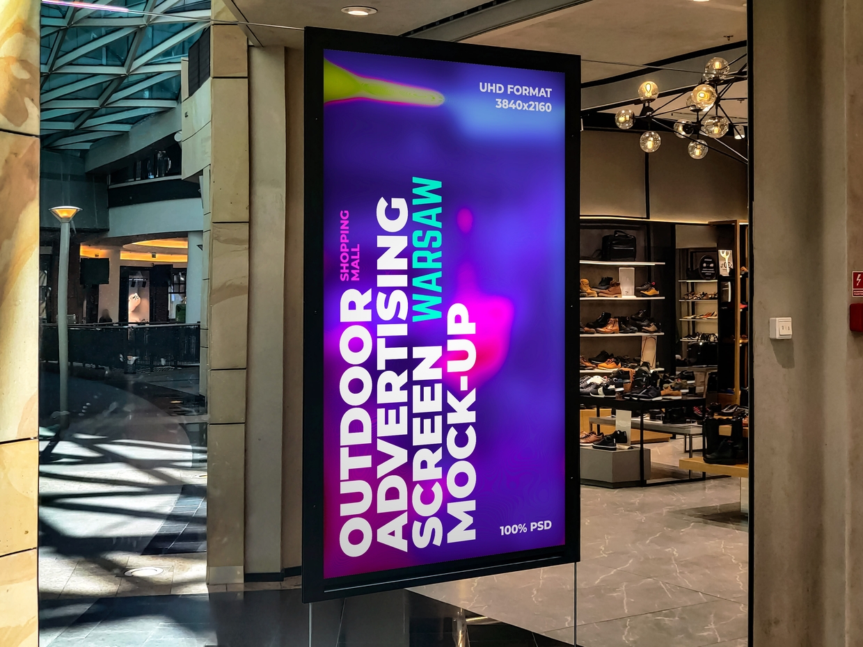 Free Outdoor Citylight Advertising Screen Mock-Up 5 v4 - Graphic Shelter