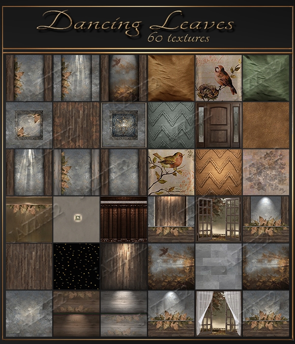 Dancing Leaves 60 Textures - Jazziee2