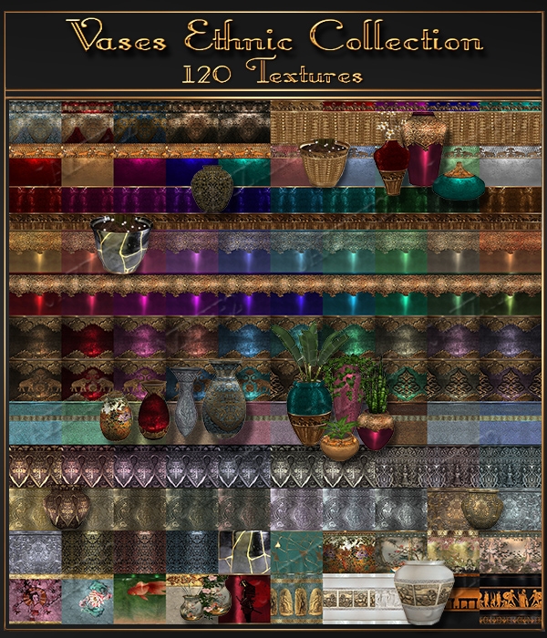 Vases Ethnic Collection 120 textures - Jazziee2