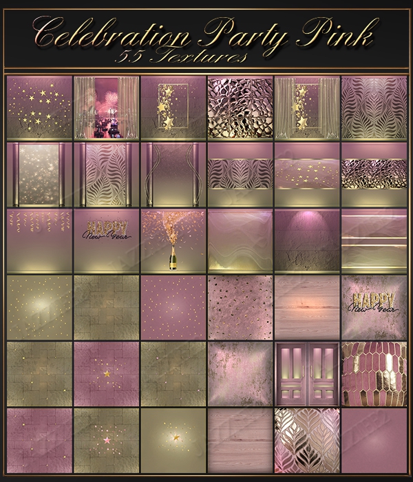 Celebration Party Pink & Blue 110 Textures Animated Ne - Jazziee2