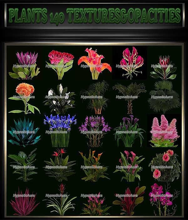 A~PLANTS-140 TEXTURES&OPACITIES - Jazziee2
