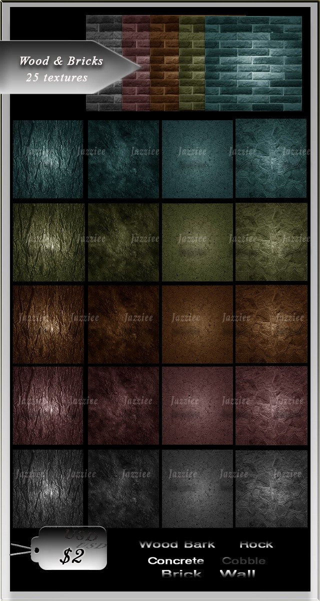 Wood&Bricks-25 Textures - Jazziee2