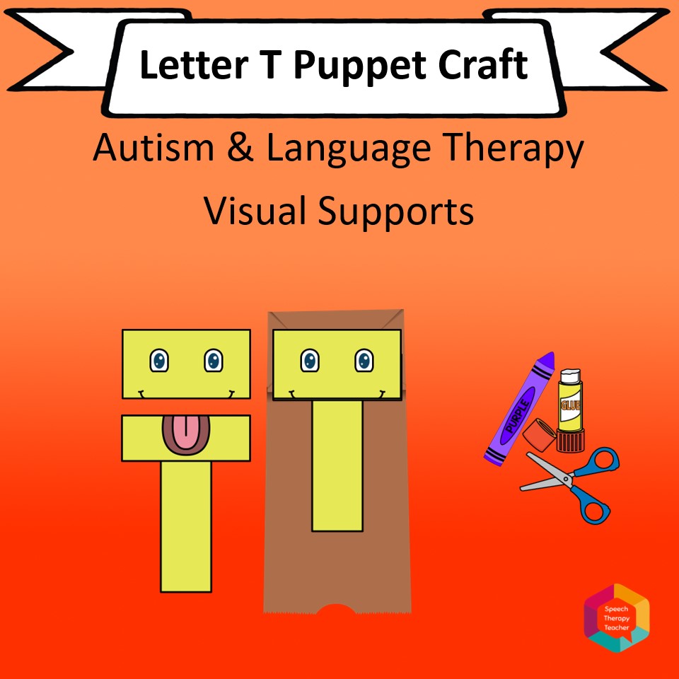 Alphabet Puppet Craft Letter G - Speech Therapy Teacher