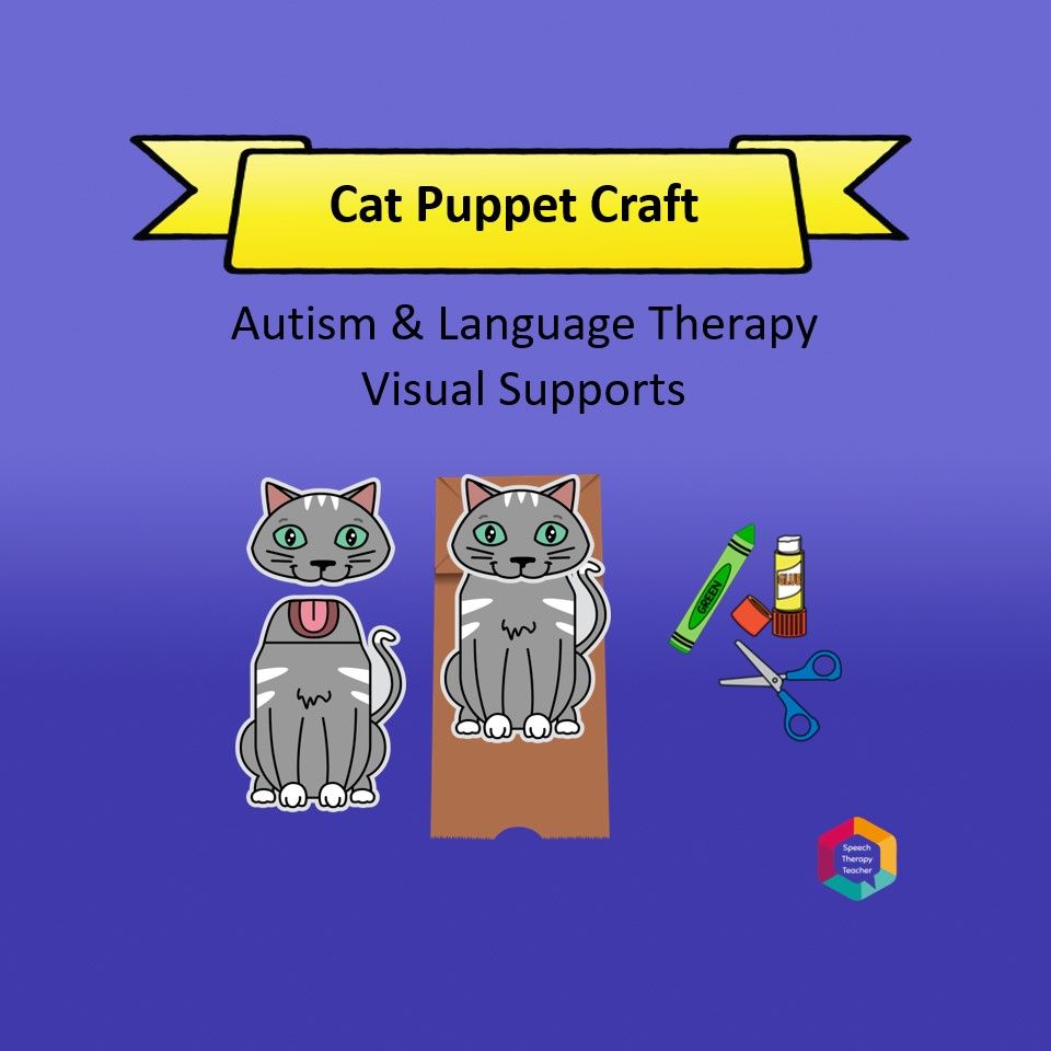 Cat Animal Puppet - Speech Therapy Teacher