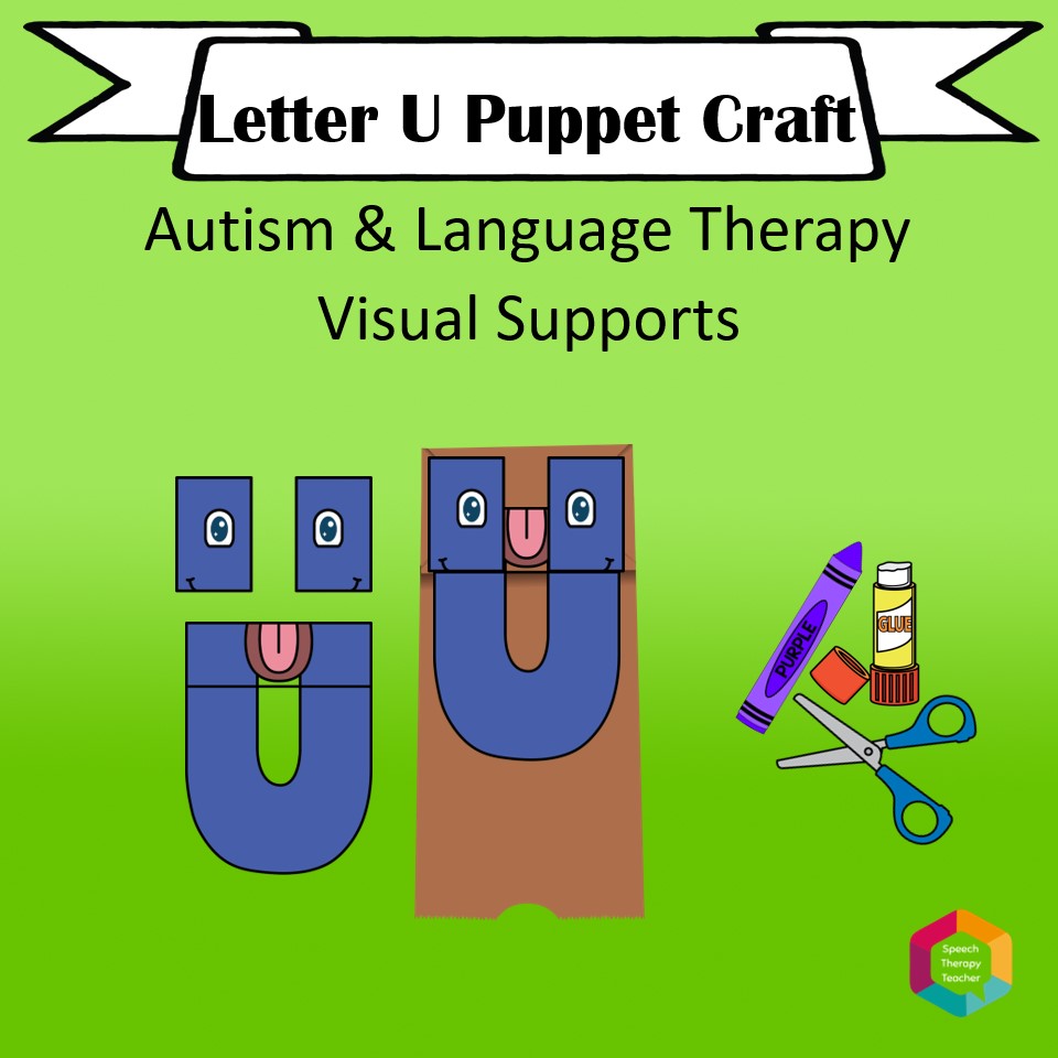 Alphabet Puppet Craft Letter G - Speech Therapy Teacher