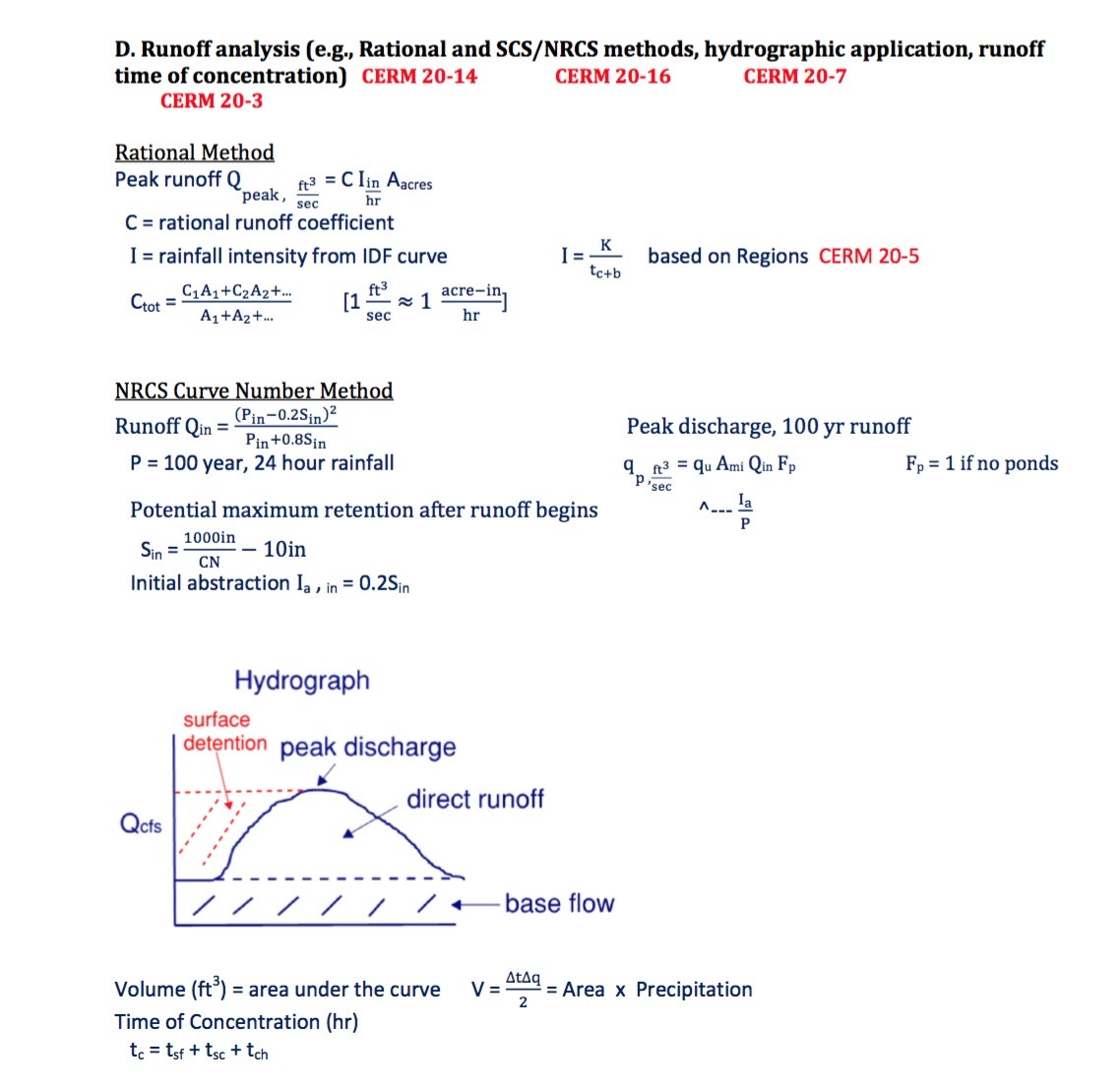 PE 8 Hour Formula Sheet - PM (Water & Environmental) - Pass PE Exam