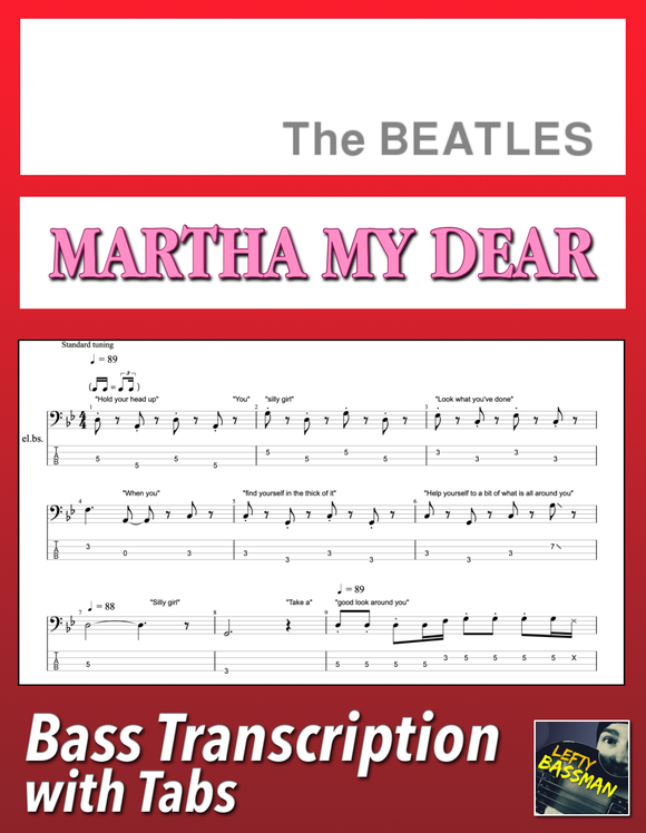 The Beatles - I'm Looking Through You /// Bass transcr - Lefty Bassman