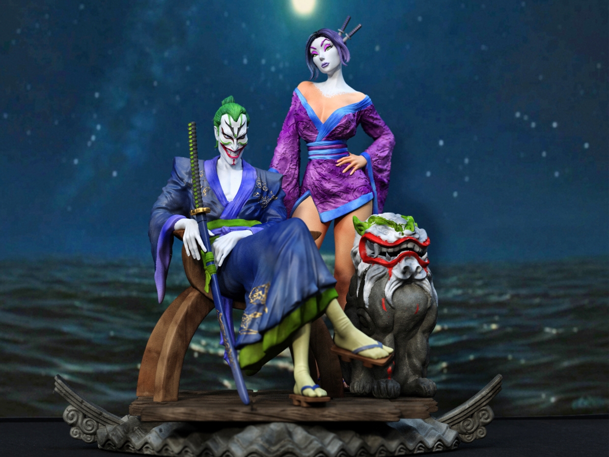 Clown and Geisha girl - exclusive3dprints