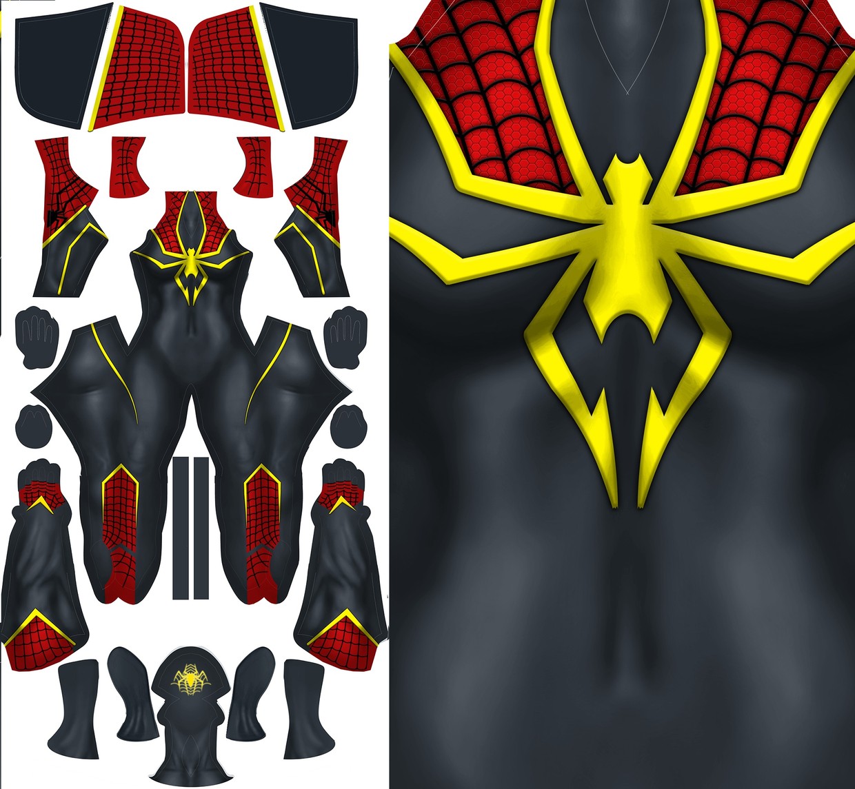 FEMALE HOODED SPIDER-MAN CONCEPT pattern file - SUPERGEEK DESIGNS