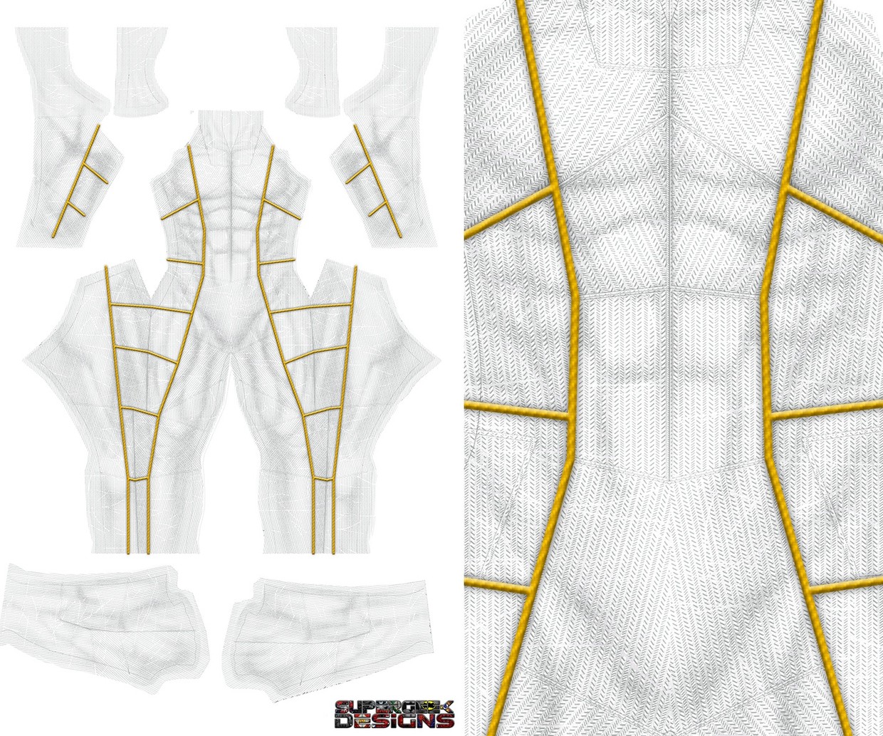 NEW WHITE RANGER v2 pattern file - SUPERGEEK DESIGNS