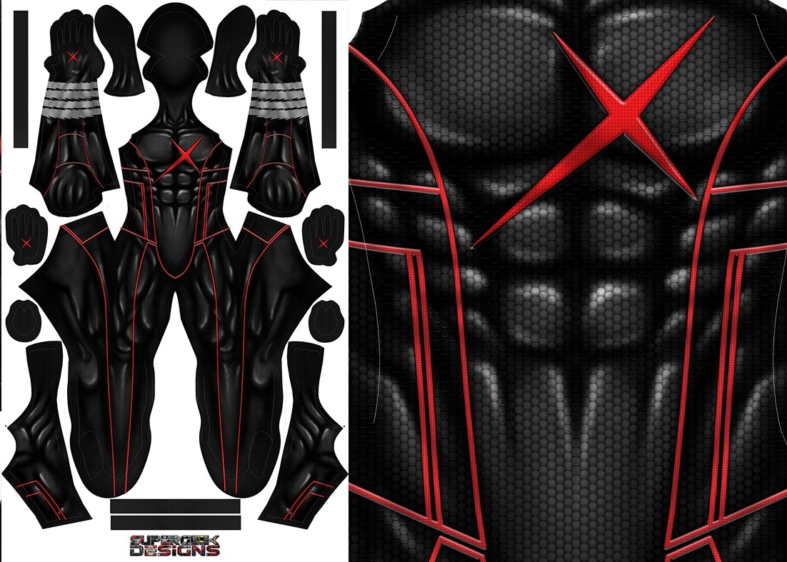 RED X pattern file - SUPERGEEK DESIGNS