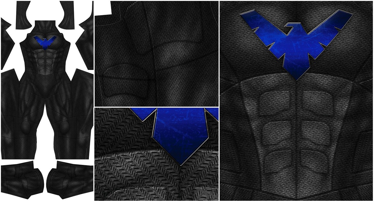 NIGHTWING - Justice League style - pattern file - SUPERGEEK DESIGNS