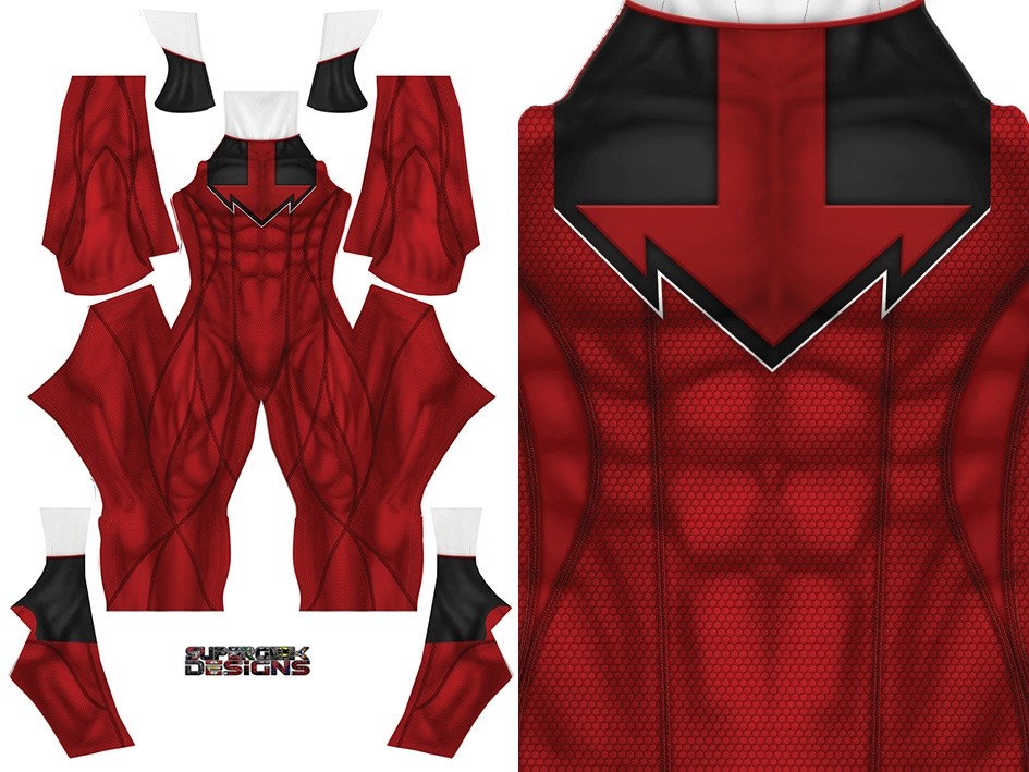 RED QUANTUM RANGER pattern file - SUPERGEEK DESIGNS