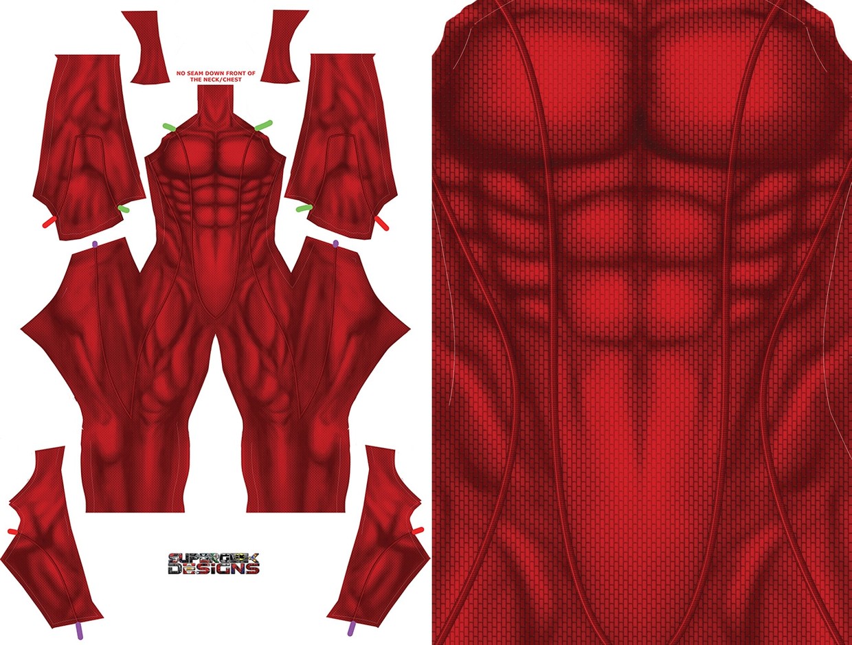 RED UNDERSUIT DESIGN pattern file - SUPERGEEK DESIGNS