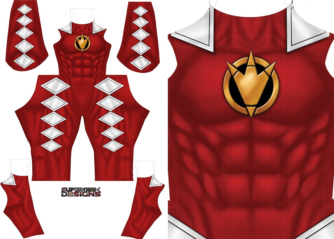 RED DINO THUNDER pattern file - SUPERGEEK DESIGNS