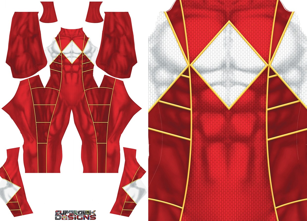 RED RANGER (Bat in the sun style) pattern file **UPDAT - SUPERGEEK DESIGNS