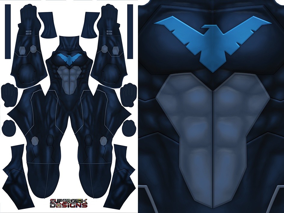 NIGHTWING (blue tint) pattern file - SUPERGEEK DESIGNS