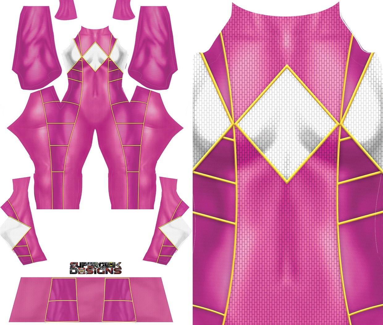 PINK RANGER with skirt - pattern file - SUPERGEEK DESIGNS