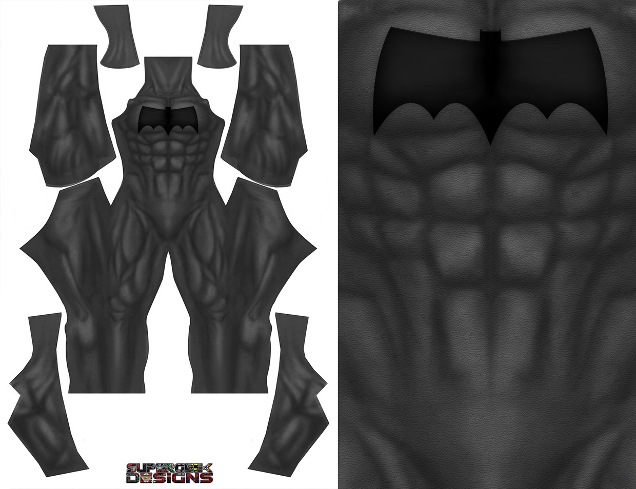 BATMAN DARK KNIGHT (no trunks, new emblem) pattern fil - SUPERGEEK DESIGNS